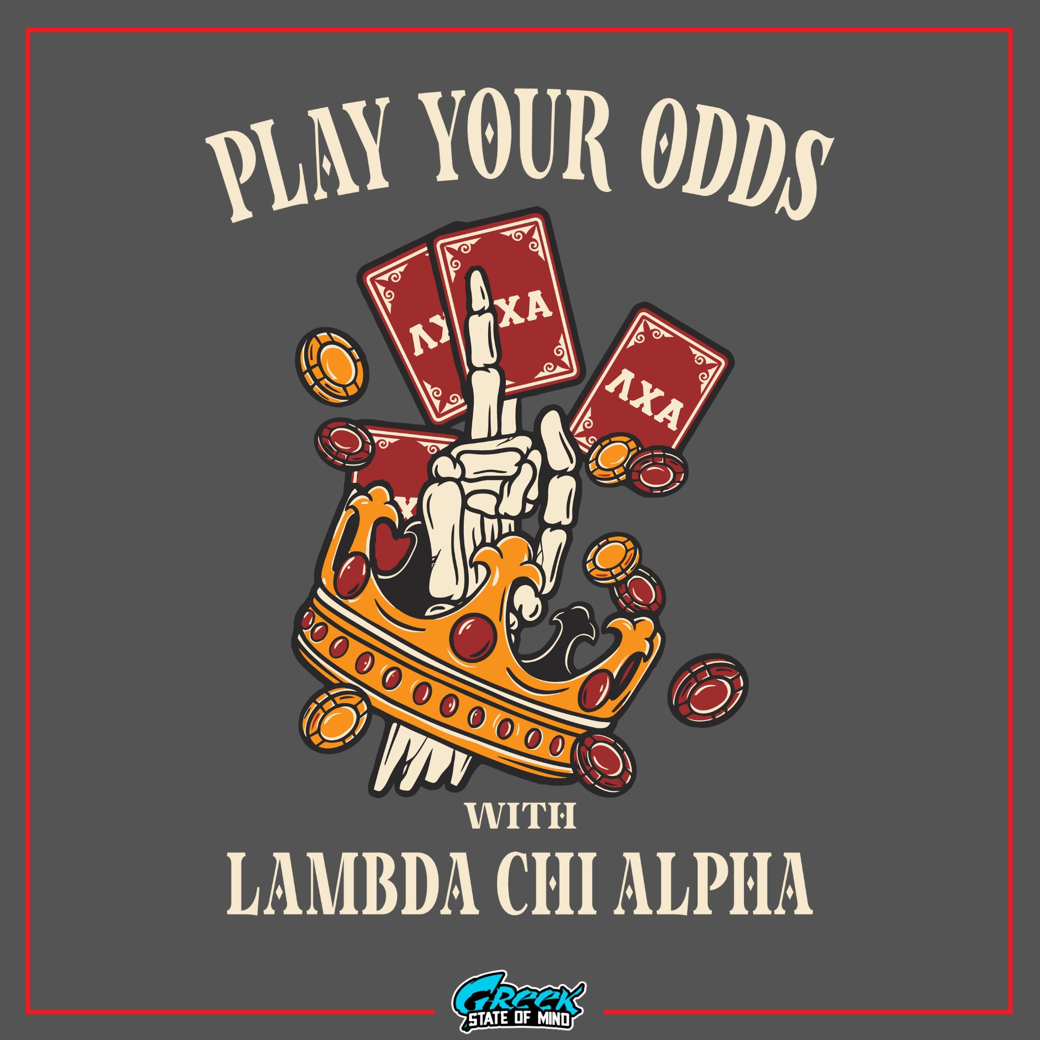Lambda Chi Alpha Graphic T-shirt Play Your Odds - Etsy