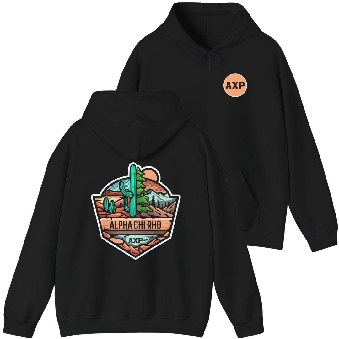 Alpha Chi Rho Graphic Hoodie Desert Mountains - Etsy