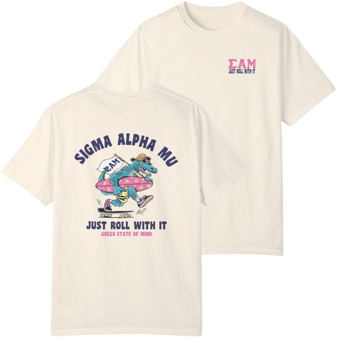 Sigma Alpha Mu Graphic T-shirt | Alligator Skater - Etsy