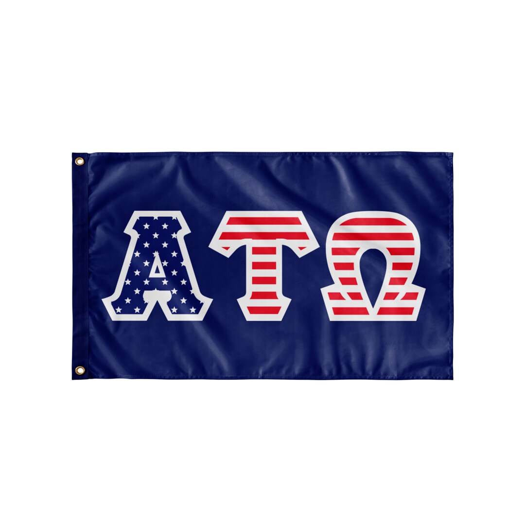 Alpha Tau Omega American Letter Flag - Etsy