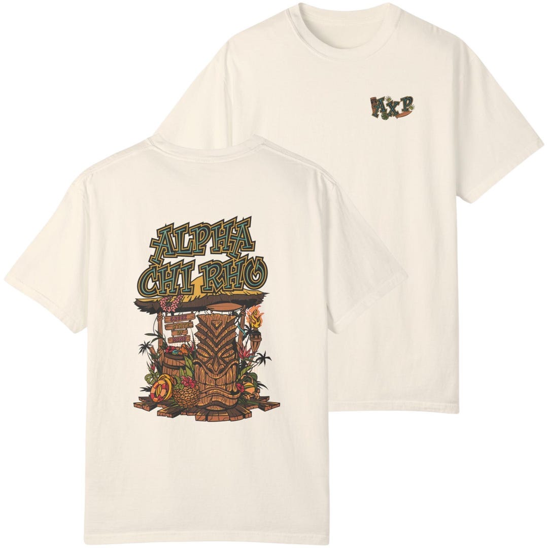 Alpha Chi Rho Graphic T-shirt Tiki Time - Etsy