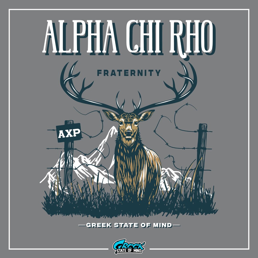 Alpha Chi Rho Graphic Hoodie | Big Buck - Etsy