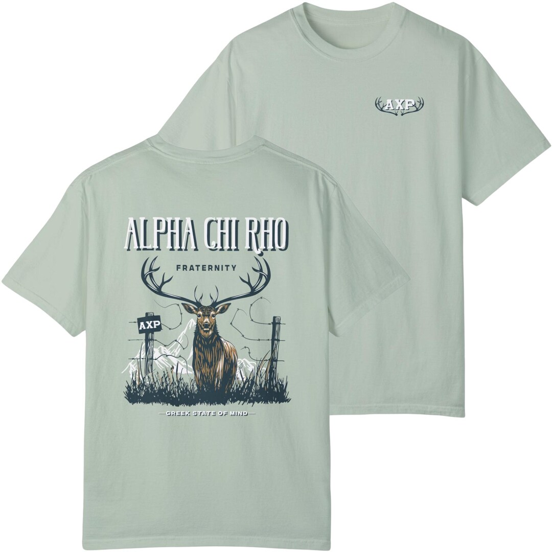Alpha Chi Rho Graphic T-shirt Big Buck - Etsy