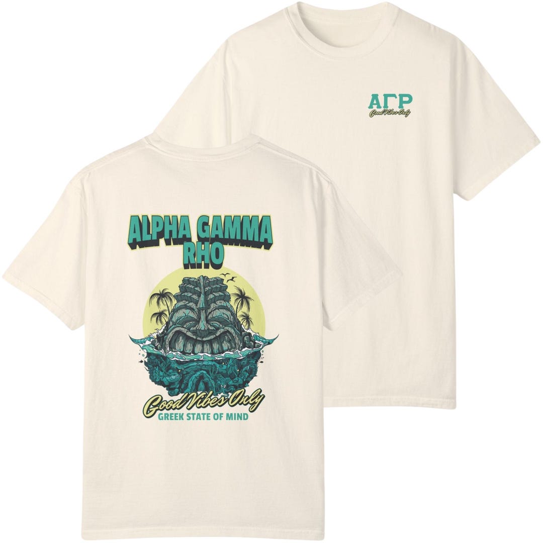 Alpha Gamma Rho Graphic T-shirt Good Vibes Only - Etsy
