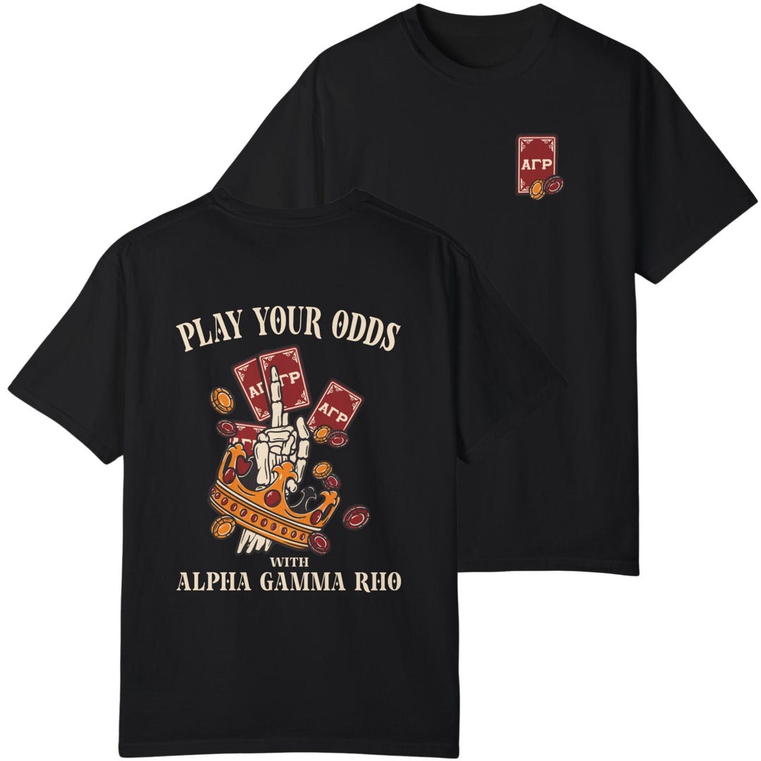 Alpha Gamma Rho Graphic T-shirt Play Your Odds - Etsy