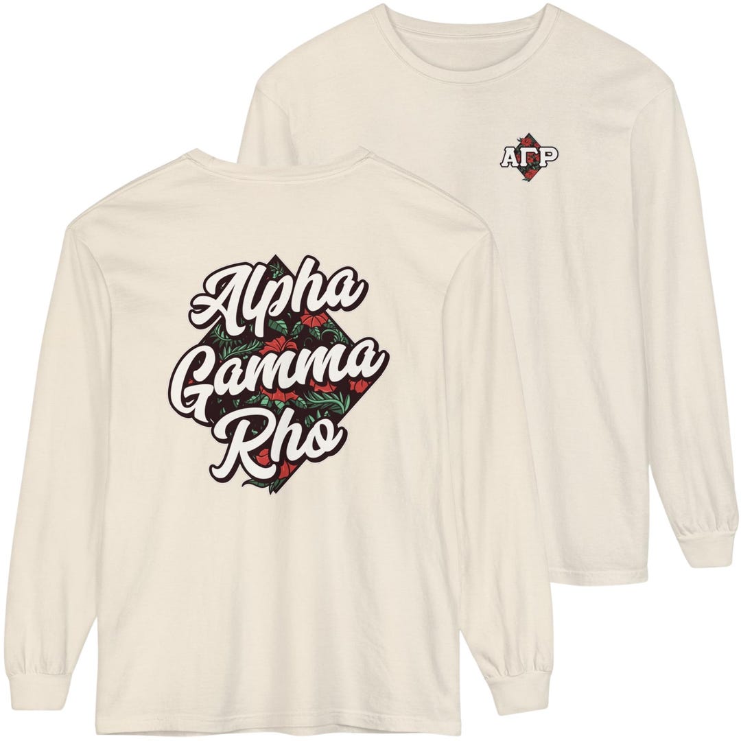 Alpha Gamma Rho Graphic Long Sleeve Aloha - Etsy