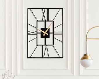 Metal Wall Clock Square - Etsy