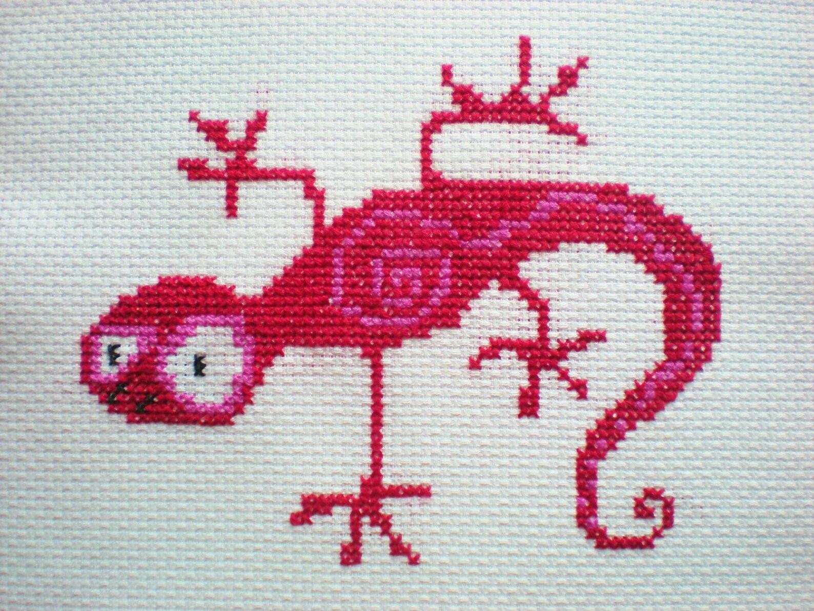Ruby the Red Lizard Counted Cross Stitch PDF Download Kids Cross Stitch ...