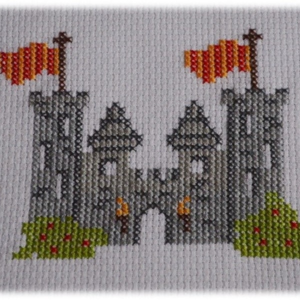 Medieval Castle Cross Stitch - Etsy