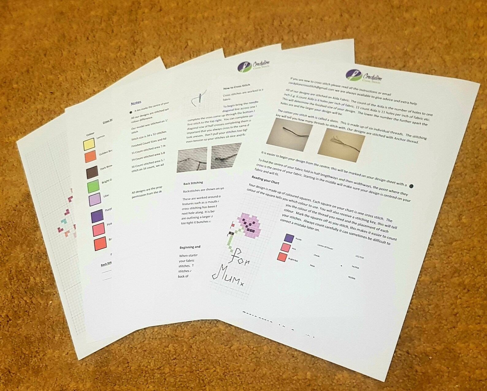 Mothers Day Chart Only PDF Instant Download Counted Cross | Etsy