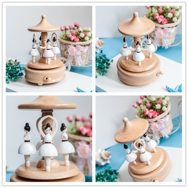 Ballerina Carousel Music Box - Etsy