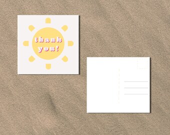 Sunny Thank You Card - Etsy