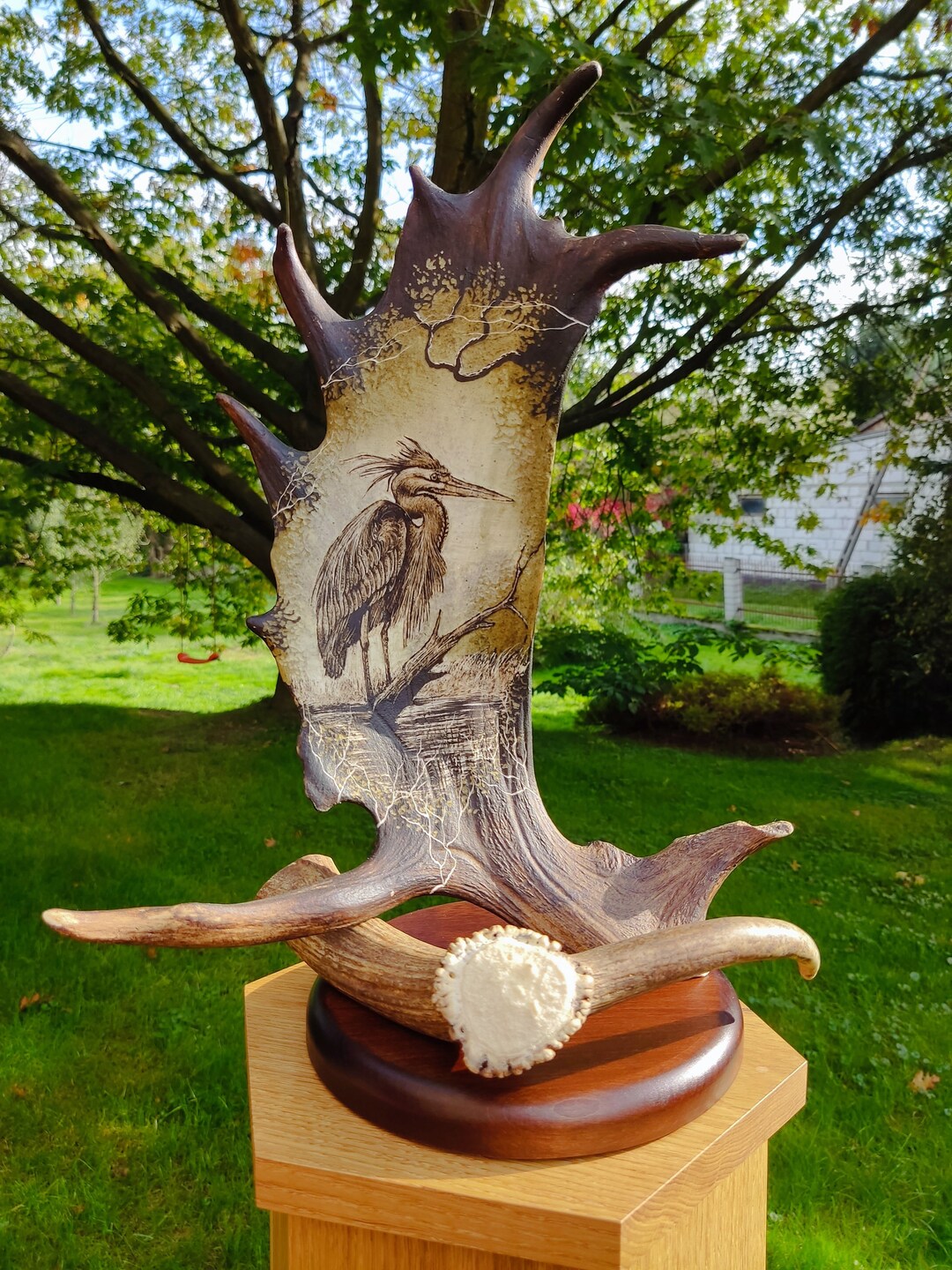 Decoration Engraving in the Dam Shovel Motif Heron Dropping - Etsy