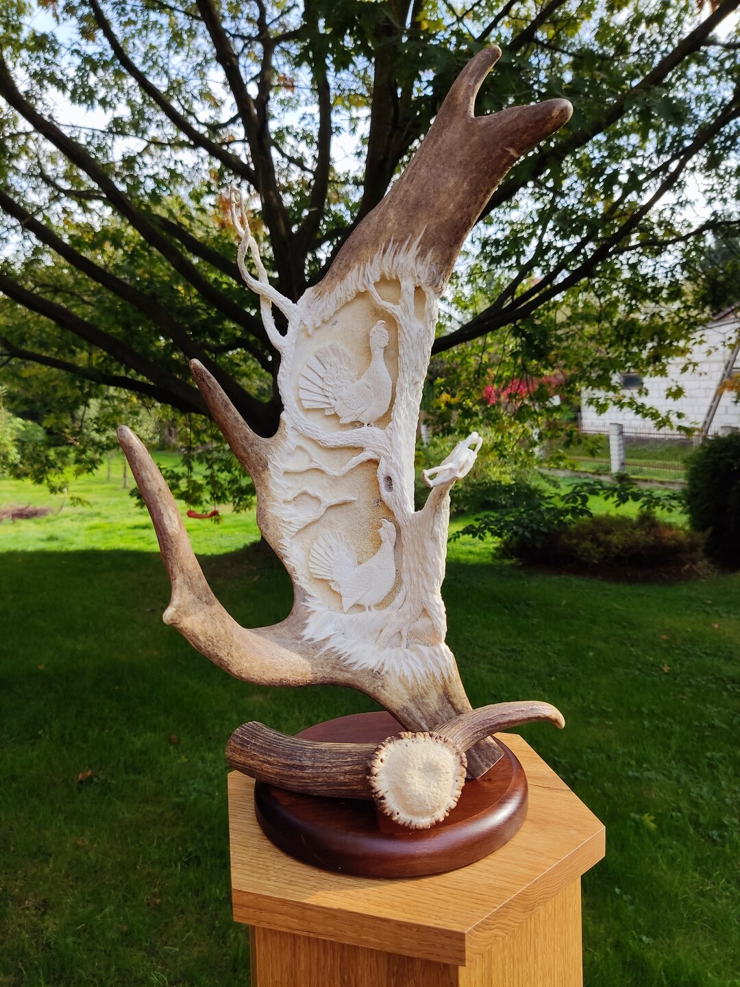 Antler Lamp Table Lamp Engraving in the Dam Scoop Motif - Etsy