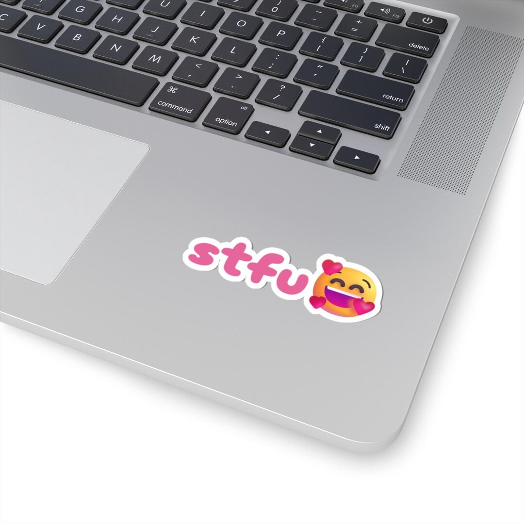Stfu Laptop Sticker | Heart Emoji Water Bottle Sticker - Etsy