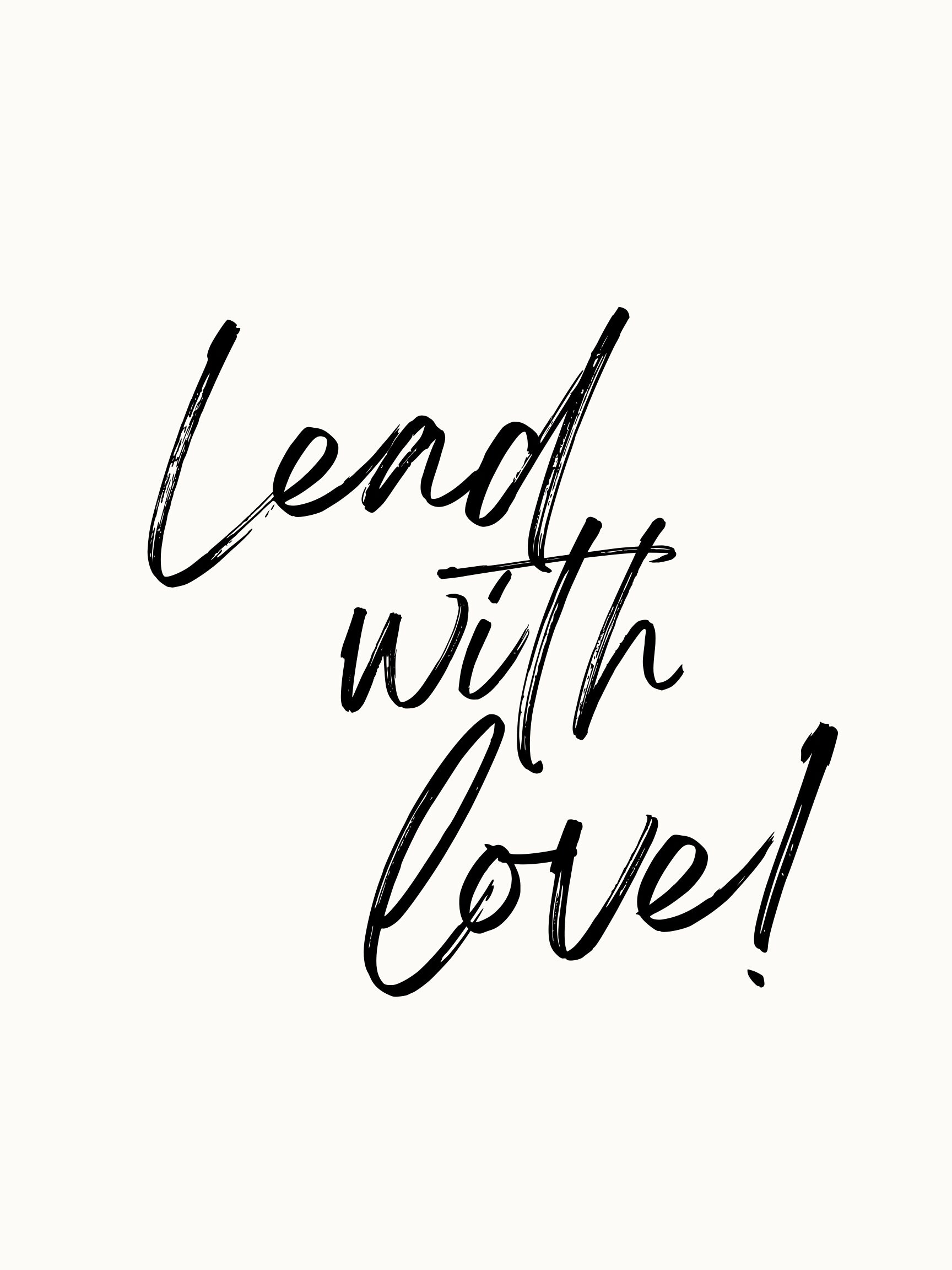 Lead With Love Poster Printable Wall Art Christian Bible - Etsy