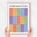 Other Ways to Say Poster, Learning Chart, Educational Wall Art ...