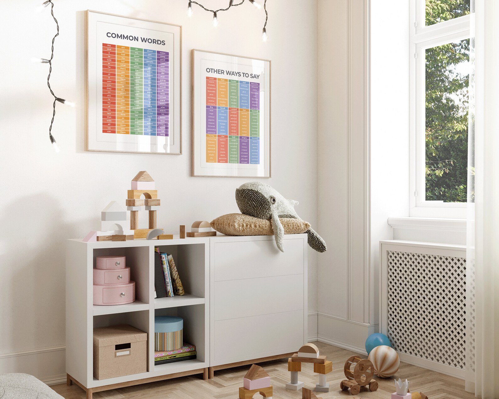 Classroom Educational Posters Set, 8 Learning Wall Charts, Playroom ...