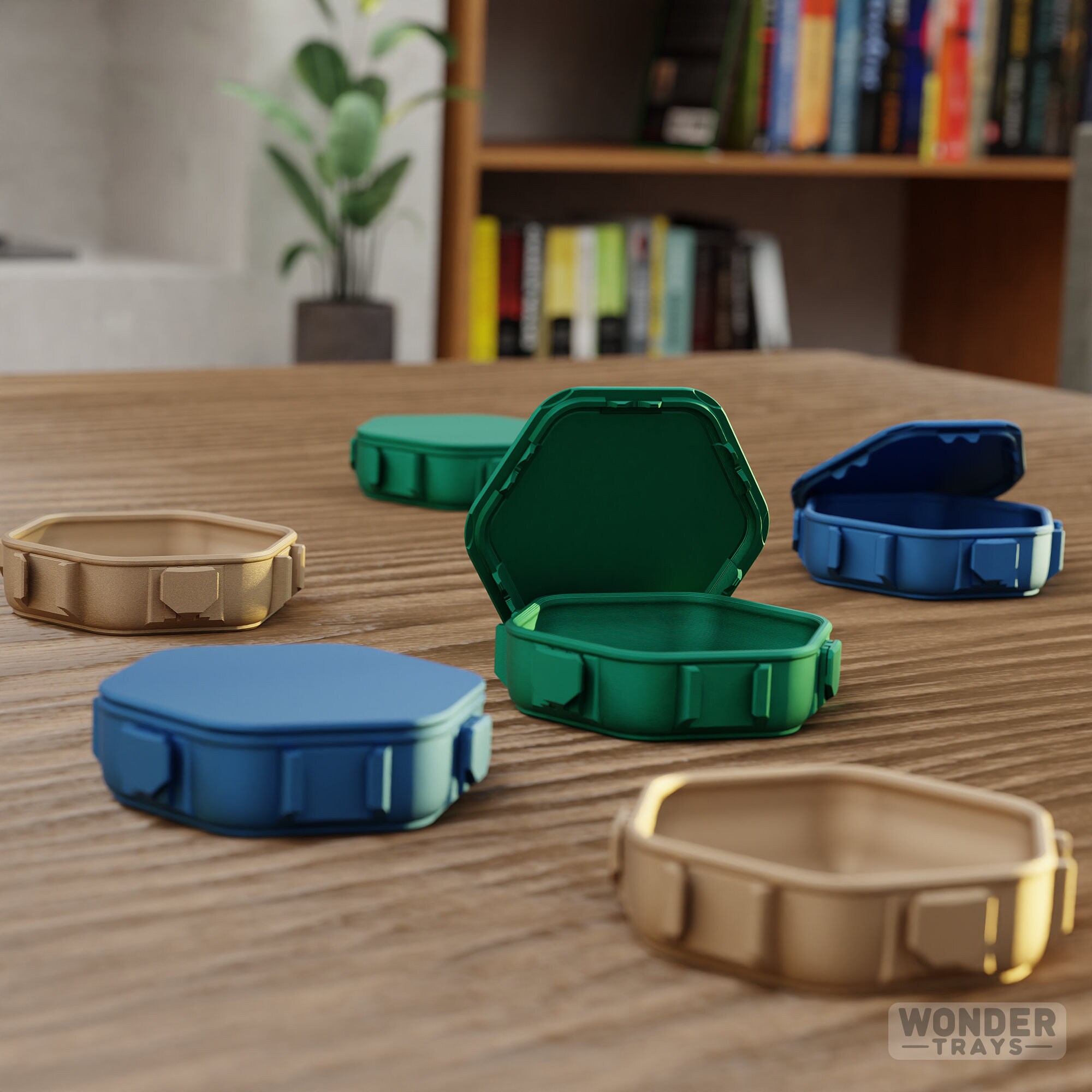 Wonder Trays - 6 Pack Hexagonal Board Game Token Trays ...