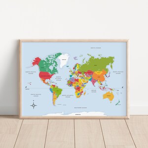 Classroom Educational Posters Set, 8 Learning Wall Charts, Playroom ...