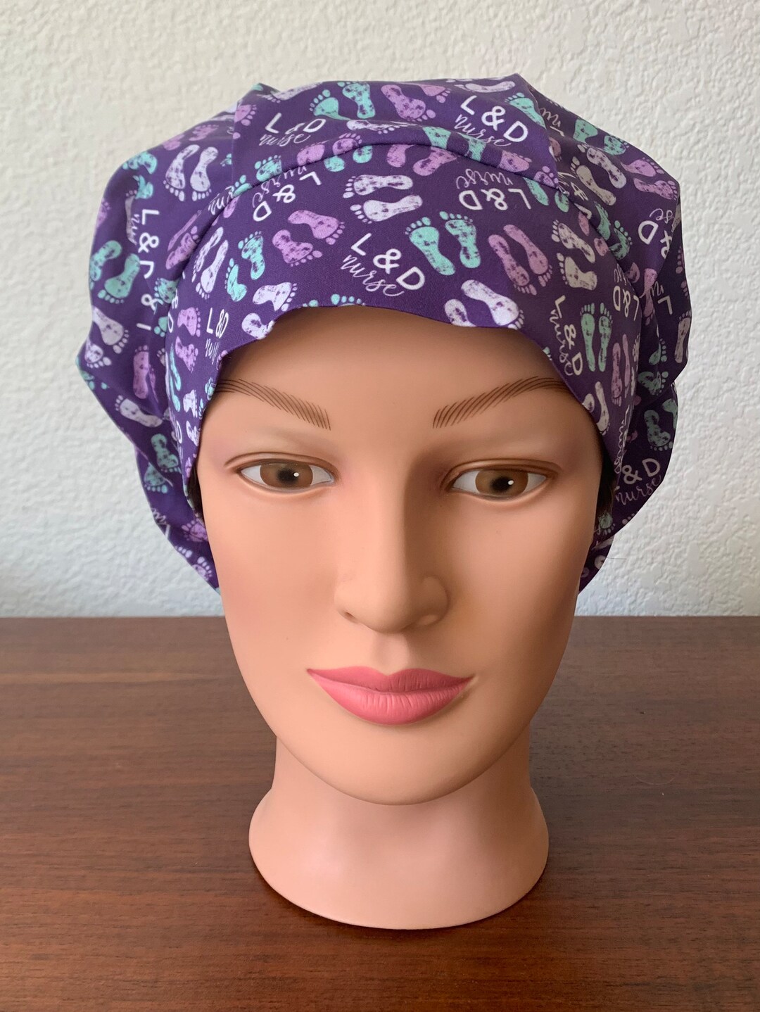 Bouffant or Euro Style Scrub Hat Purple Labor and Delivery Nurse ...