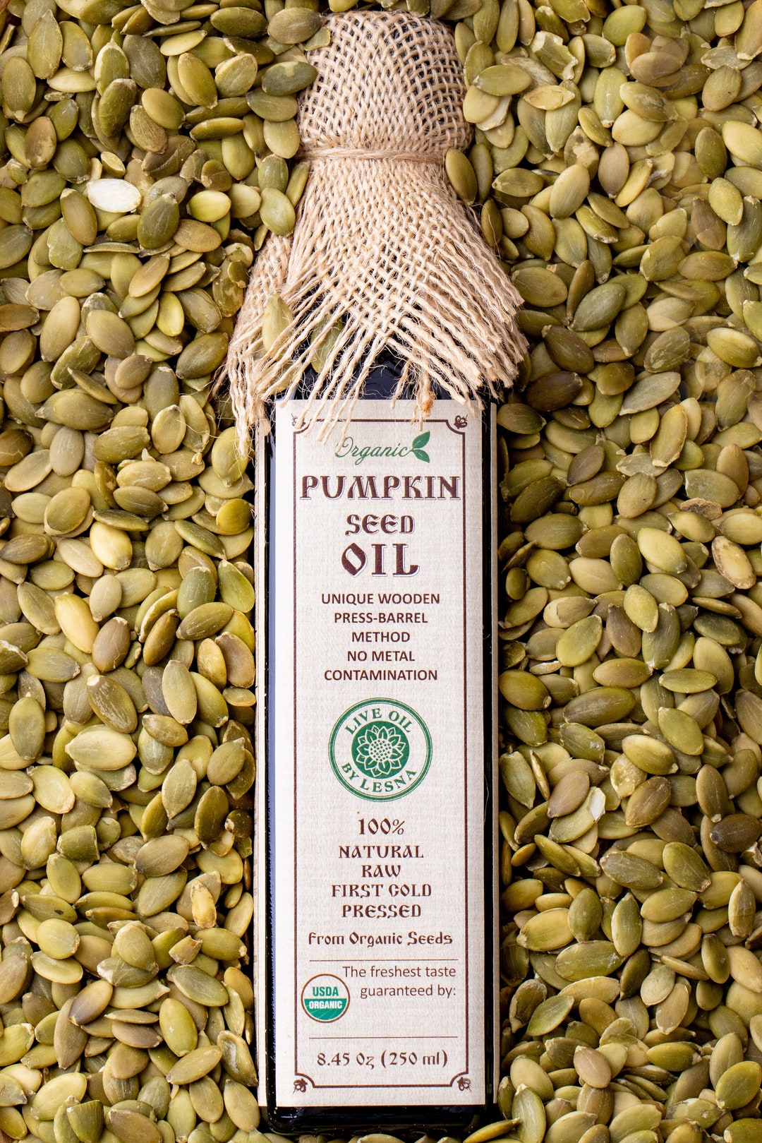 Certified Organic Pumpkin Seed Oil: Raw, Cold-pressed, Wooden Barrel - Etsy