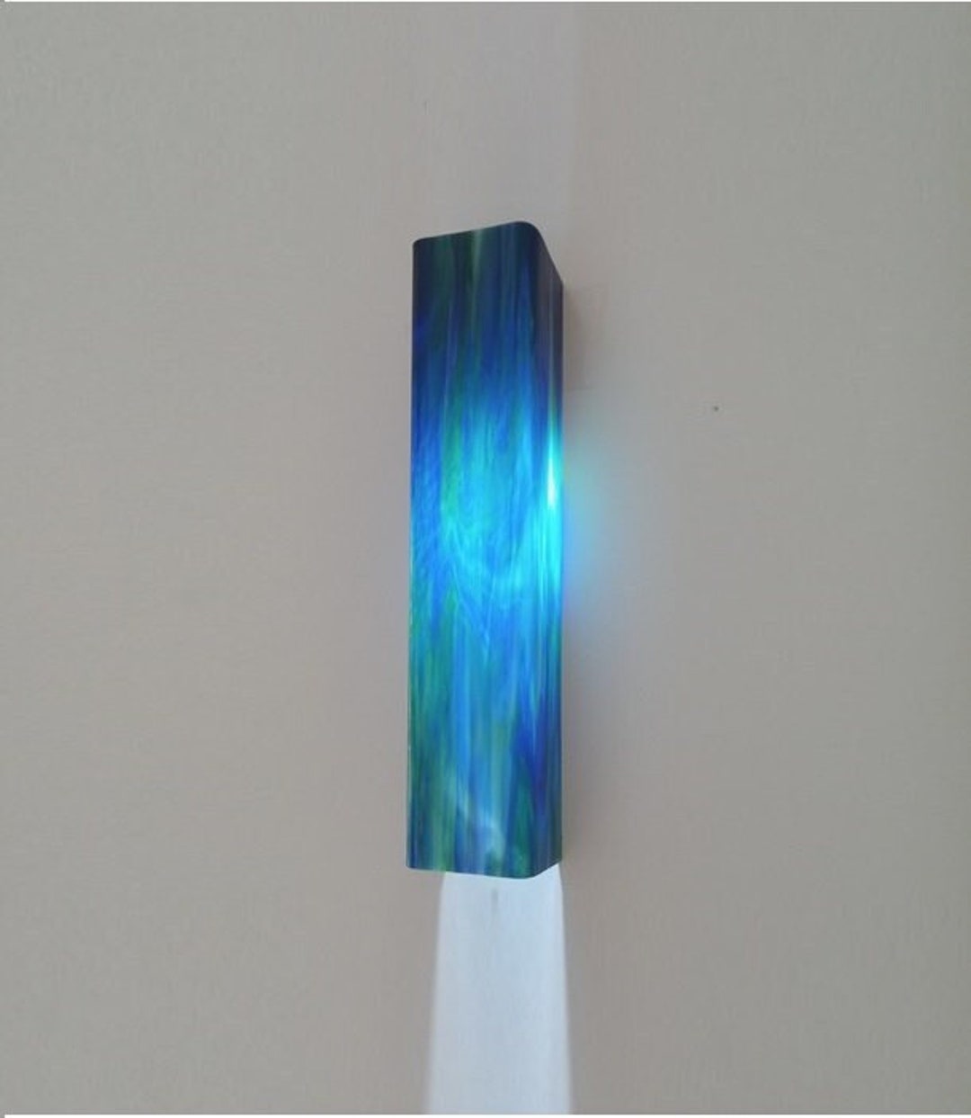 Fused Glass Wall Lamp Sconce Fused Glass Art Unique Lamp - Etsy