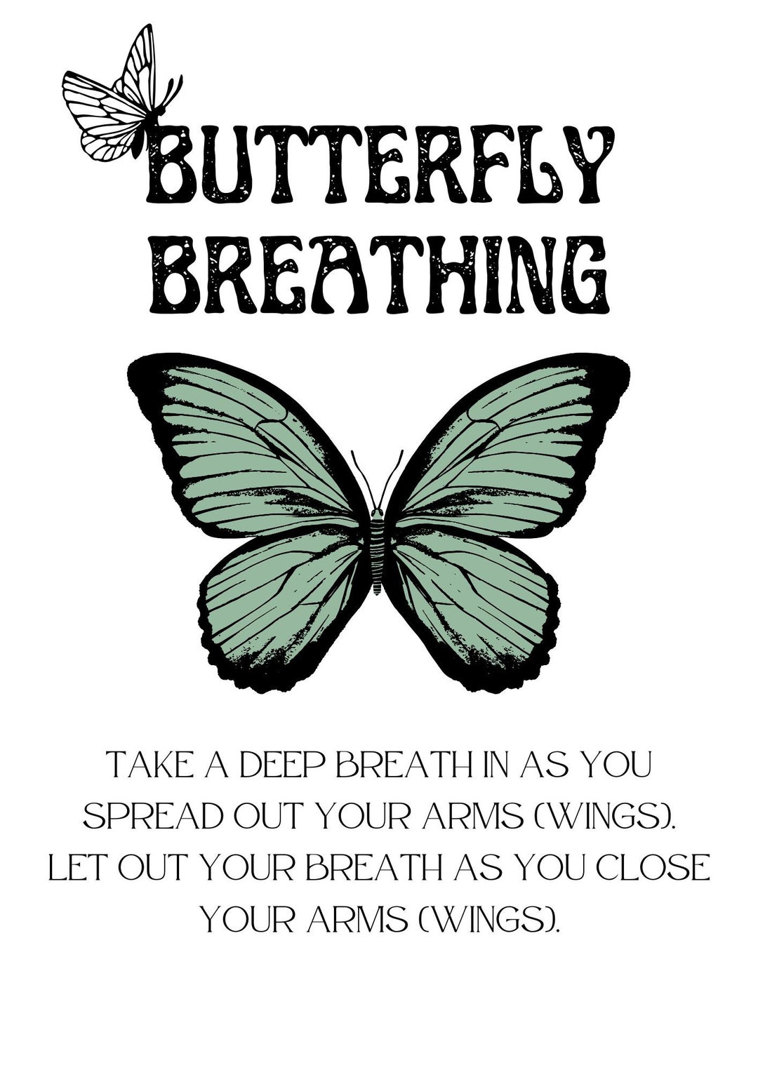 Butterfly Breathing Technique Poster - Etsy