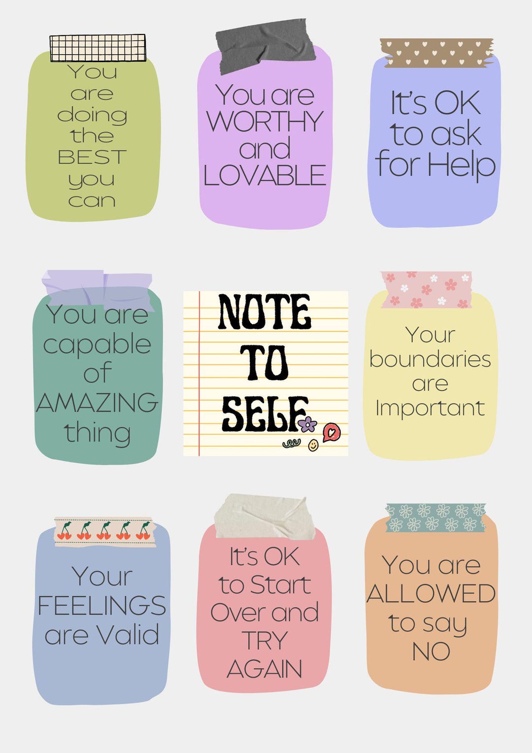 Note to Self Reminder Jars - Etsy