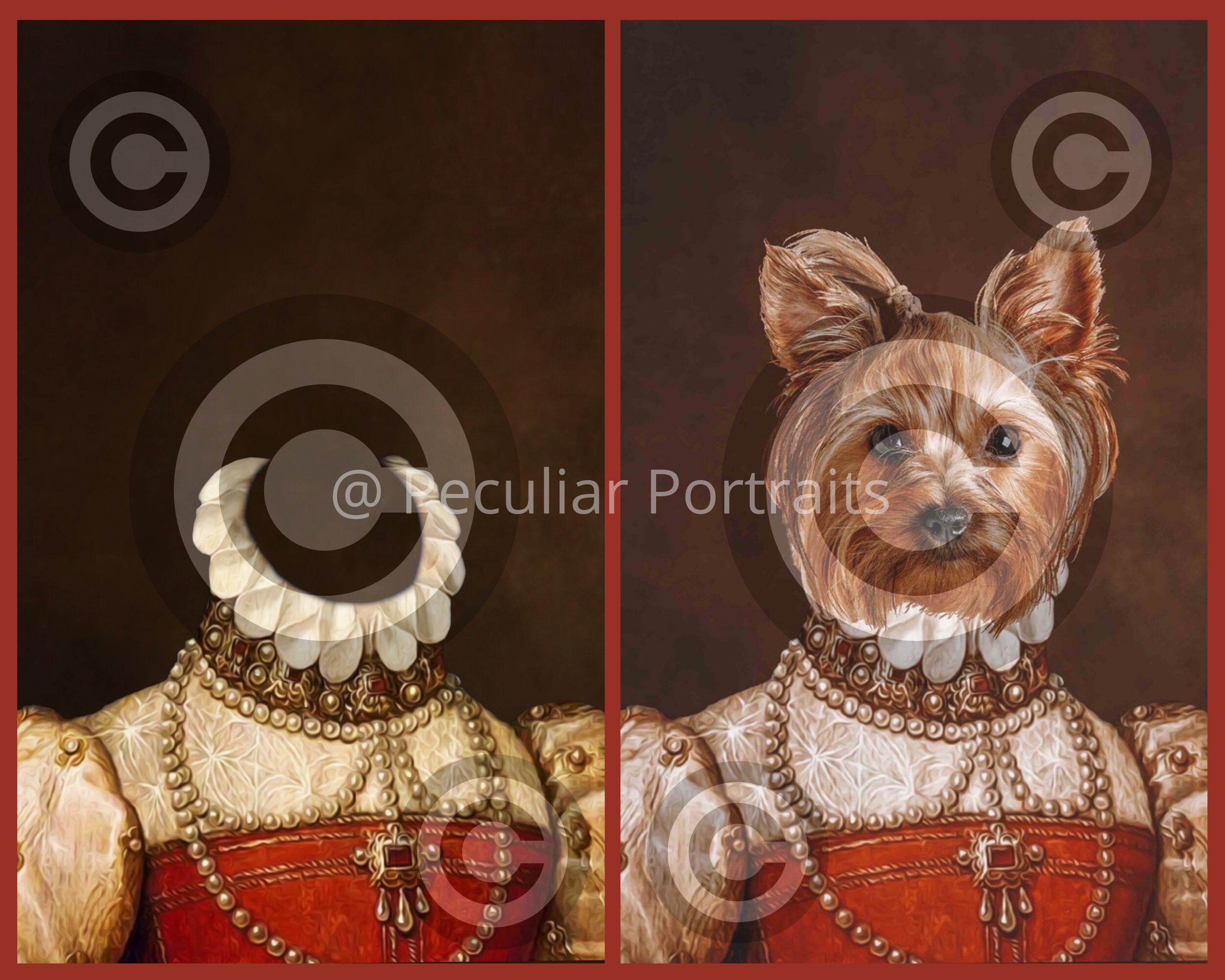 Pet Portrait TEMPLATE Renaissance Royal Pet . Digital - Etsy 日本
