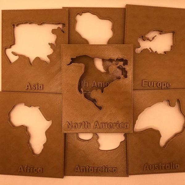 Continents - Etsy
