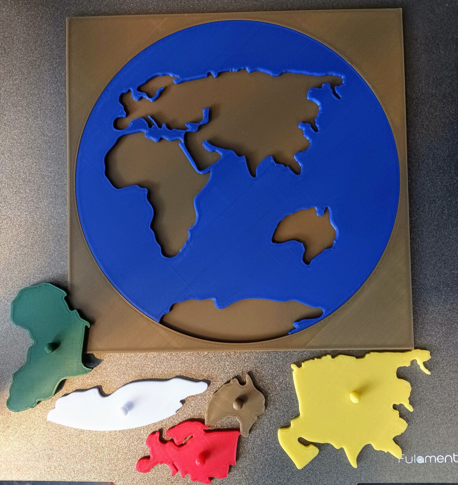 Montessori Continents Puzzle - Etsy