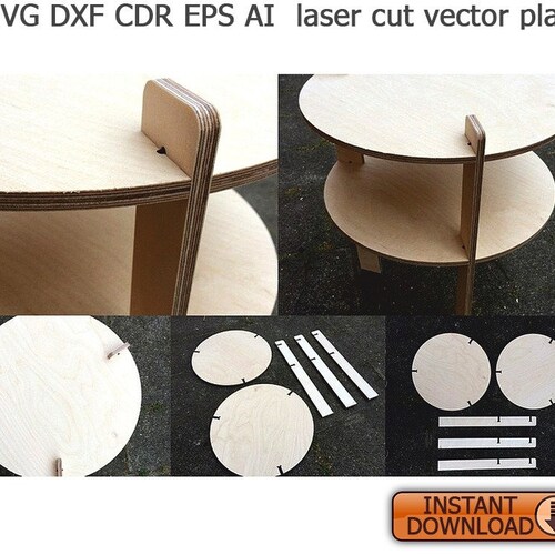 Table Desk Laser Cut Files SVG DXF CDR Vector Plans Files | Etsy