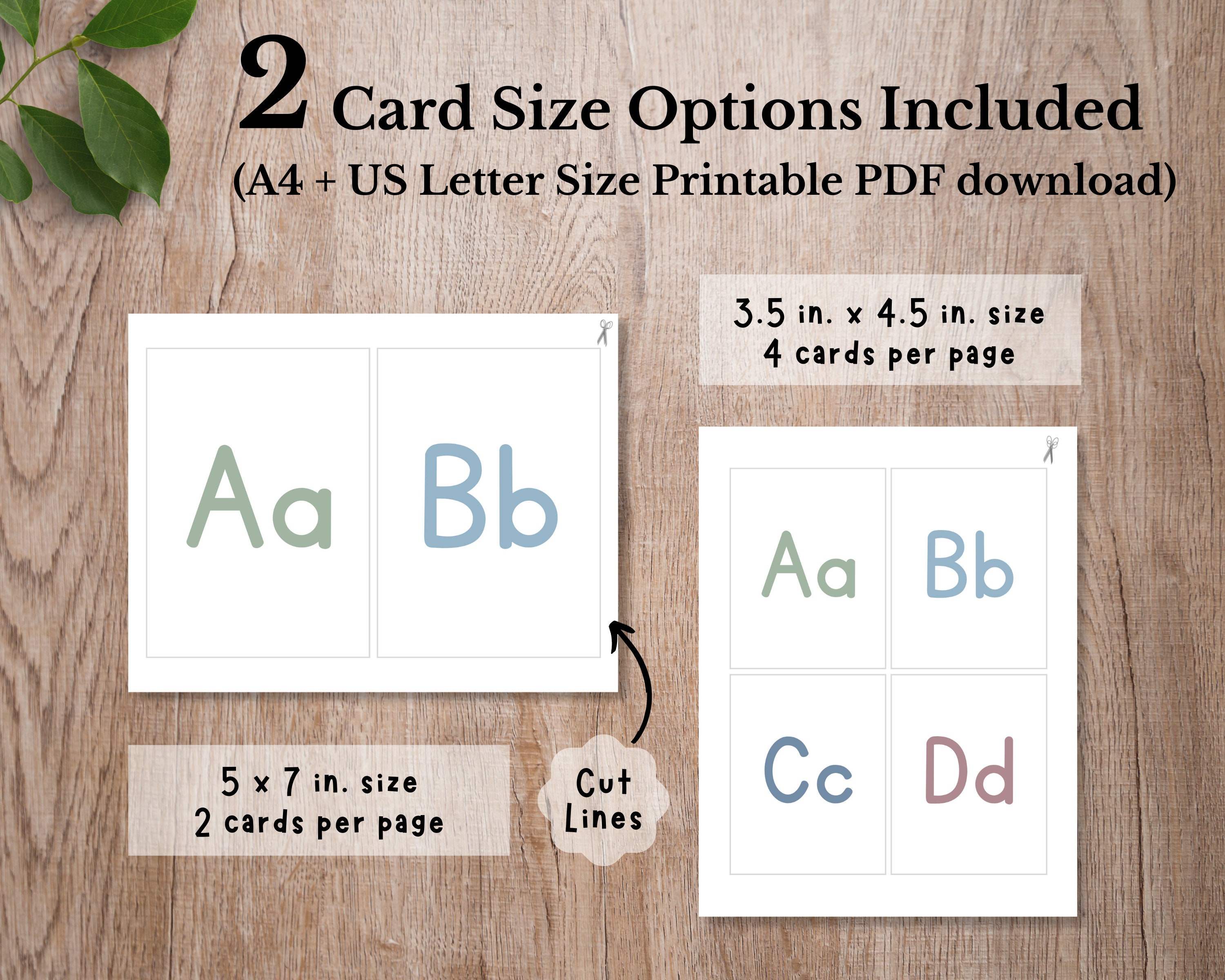 Alphabet Flash Cards Montessori Materials A-Z Cards Toddler - Etsy