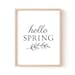 Hello Spring Printable, Printable Wall Art, Hello Spring Sign ...