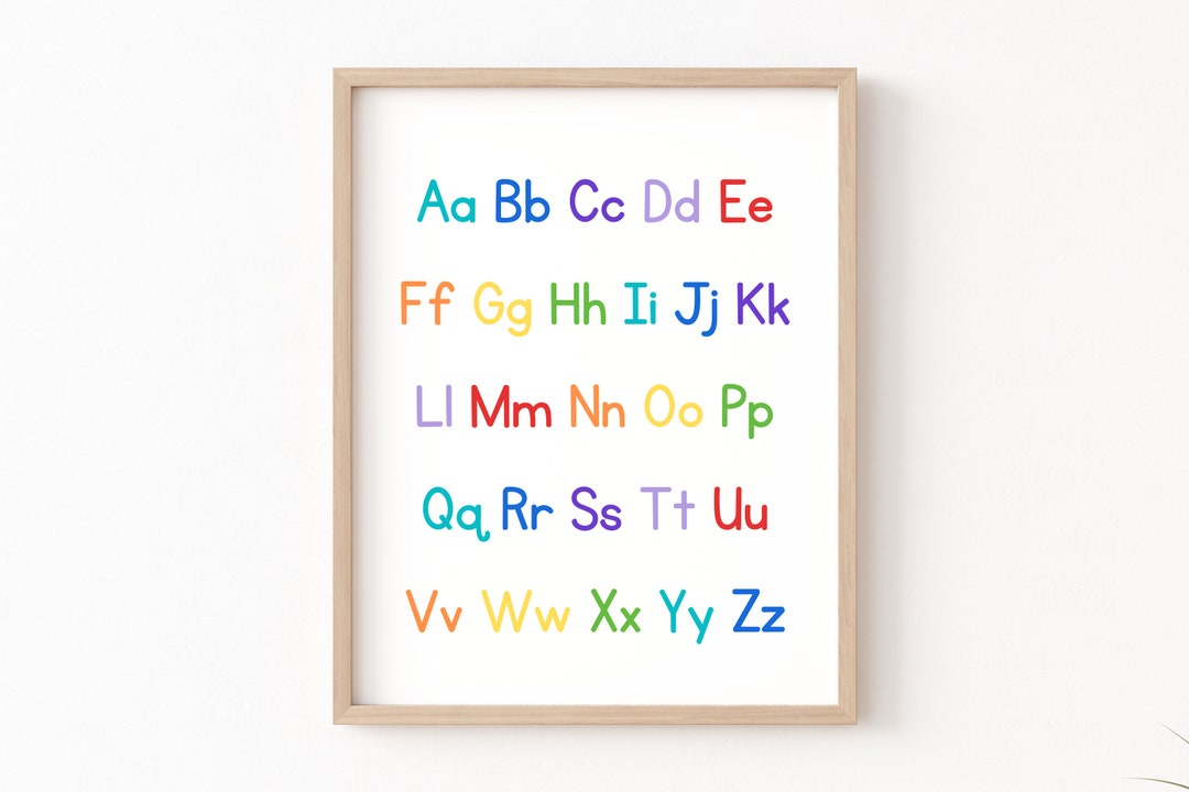 Alphabet Printable, Classroom Posters, ABC Poster, Educational Wall Art ...