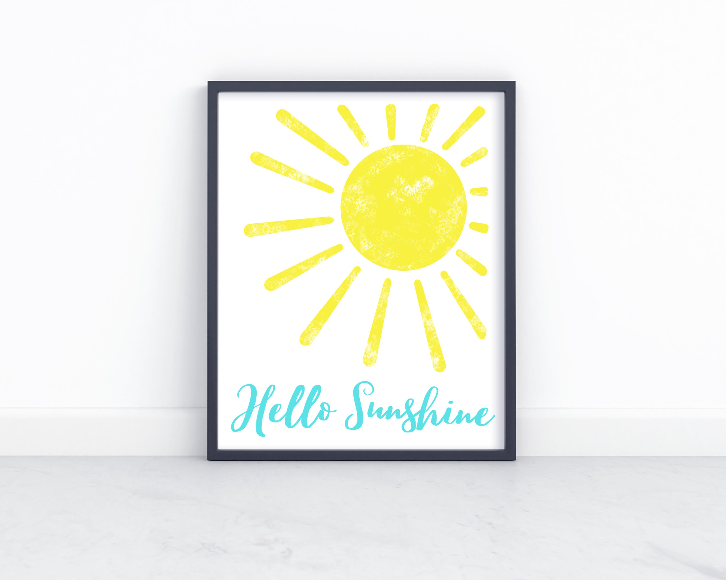 Hello Sunshine Print Summer Printable Poster Sun Print - Etsy