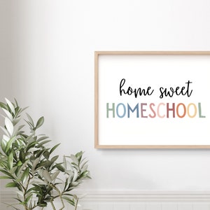 Home Sweet Homeschool Sign, Homeschool Decor, Homeschool Sign ...