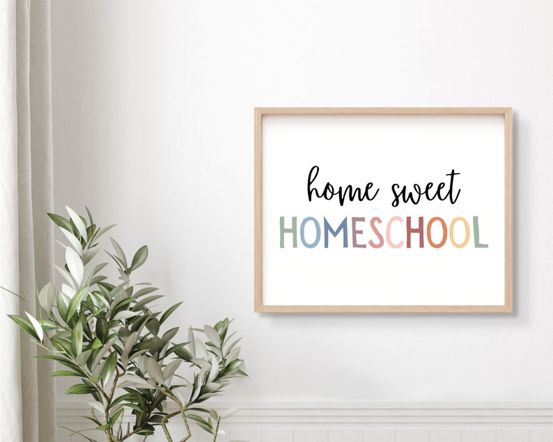 Home Sweet Homeschool Sign, Homeschool Decor, Homeschool Sign ...