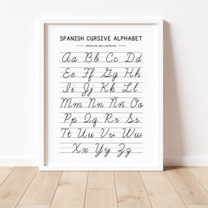 Spanish Cursive Alphabet, Spanish ABC, Homeschool Classroom Posters ...