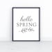 Hello Spring Printable, Printable Wall Art, Hello Spring Sign ...