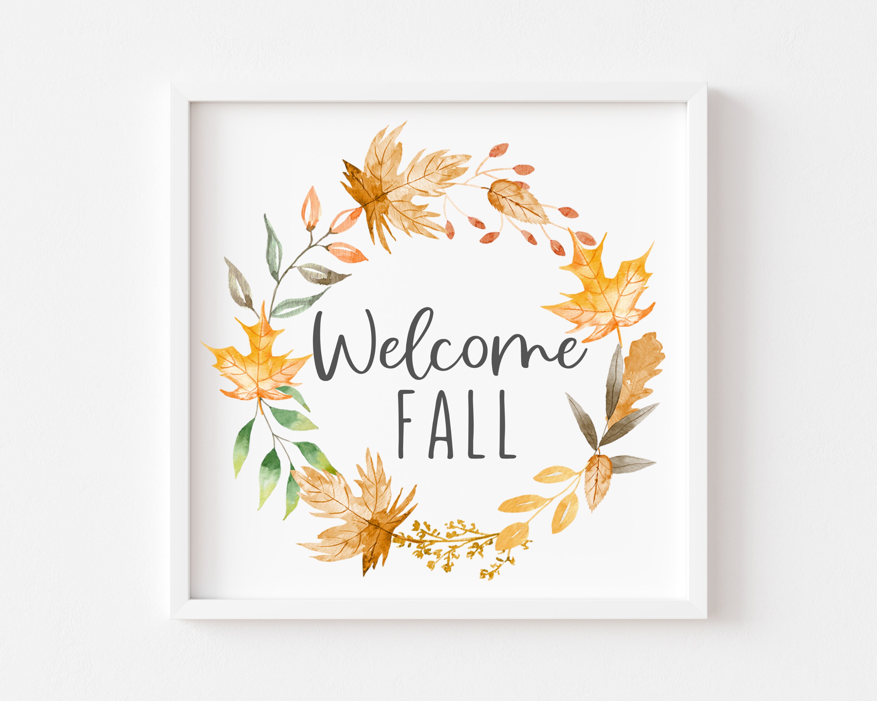 Welcome Fall Printable Autumn Printable Fall Decor Fall - Etsy