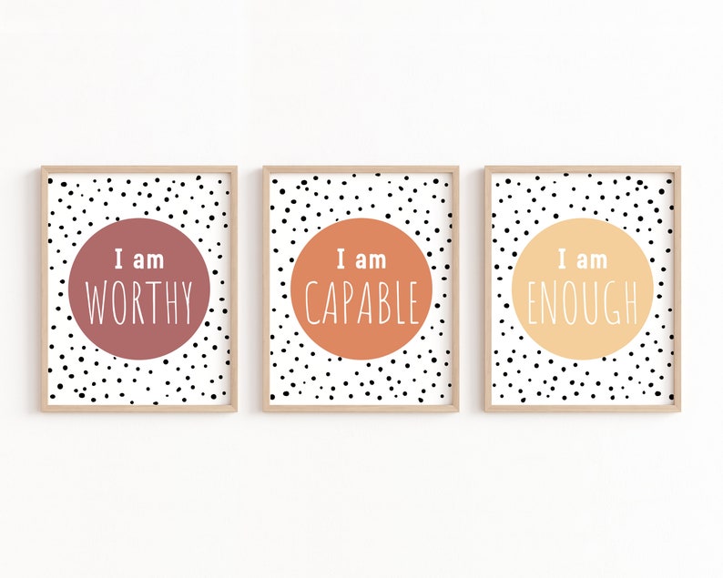 Kids Affirmation Wall Art Posters Boho Classroom Decor I Am - Etsy