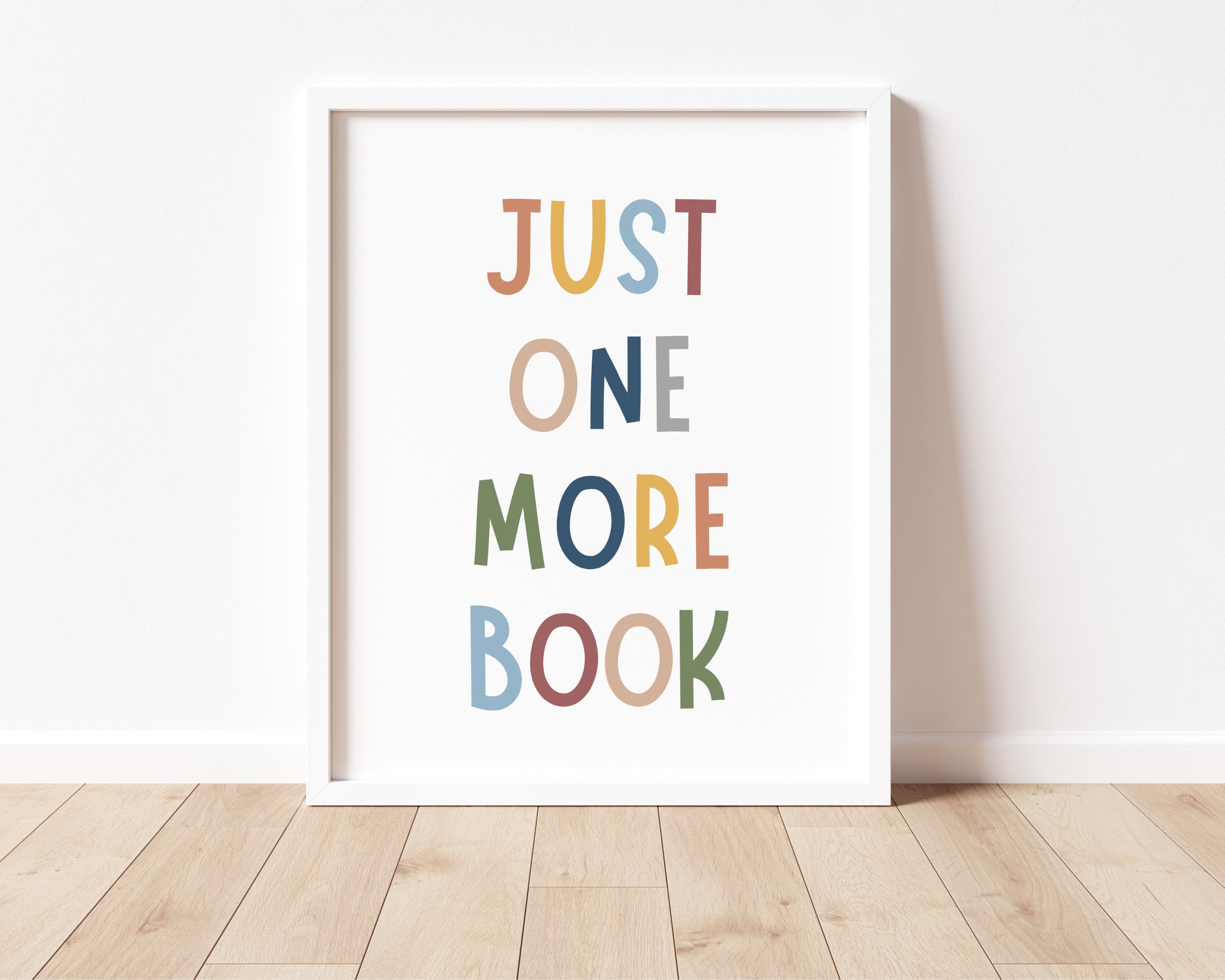 Just One More Book Printable, Boho Classroom Decor, Reading Corner ...