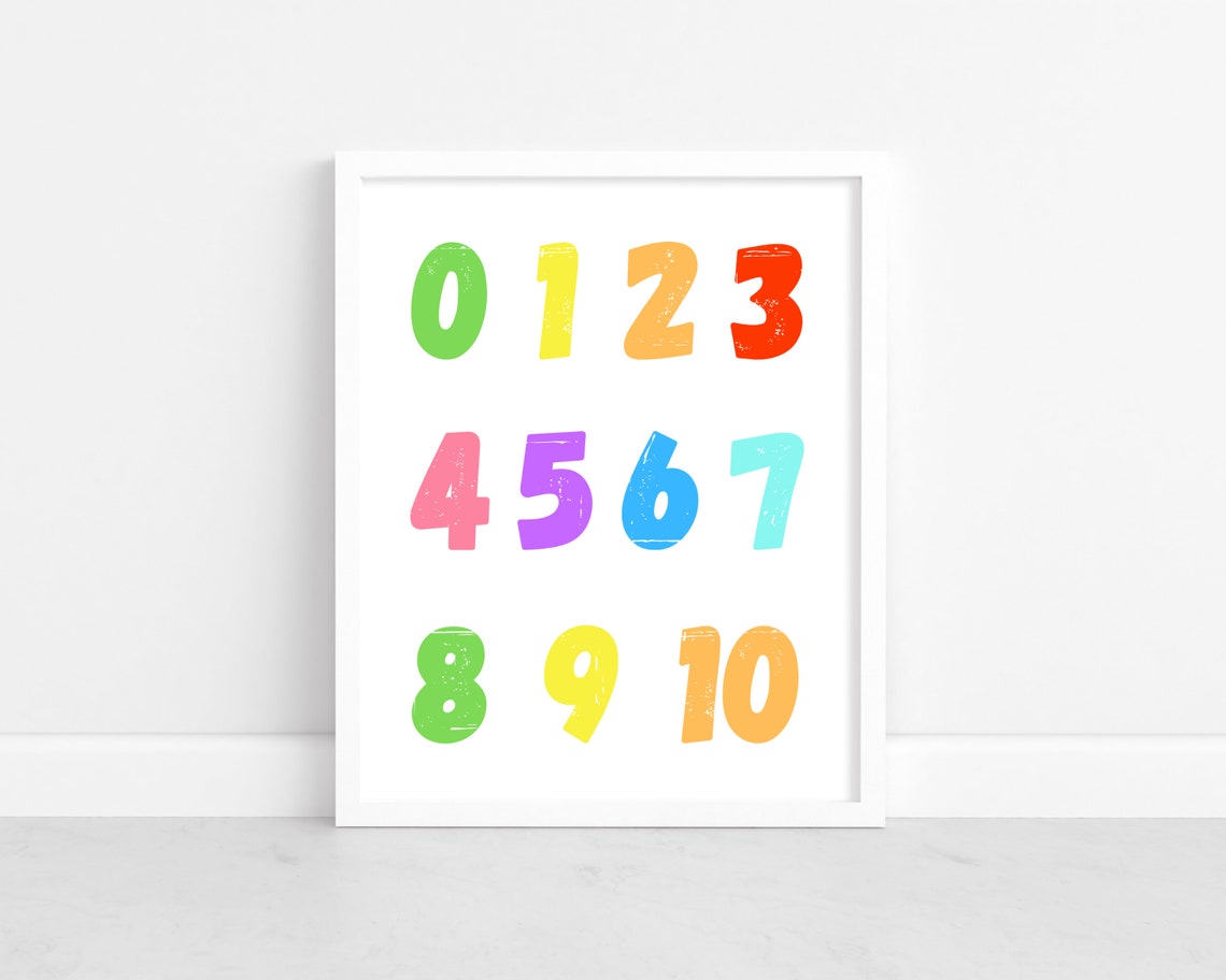 123 Print Number Poster Educational Print Homeschool Decor | Etsy