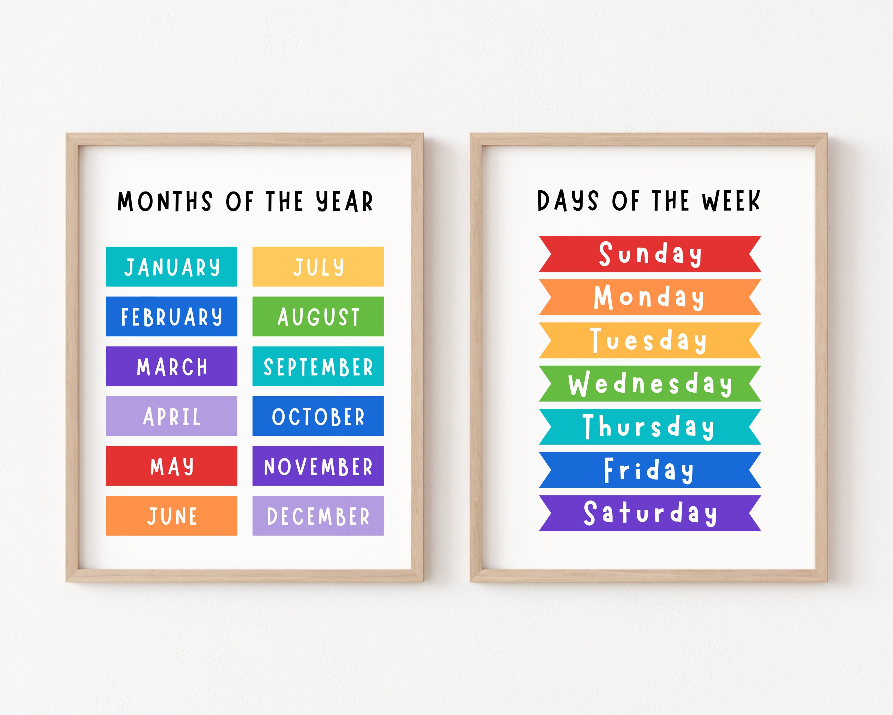 Set of 9 Educational Wall Art Classroom Posters Homeschool - Etsy