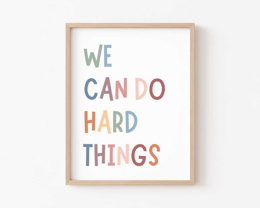 We Can Do Hard Things Poster Positive Affirmation Boho Classroom Decor ...