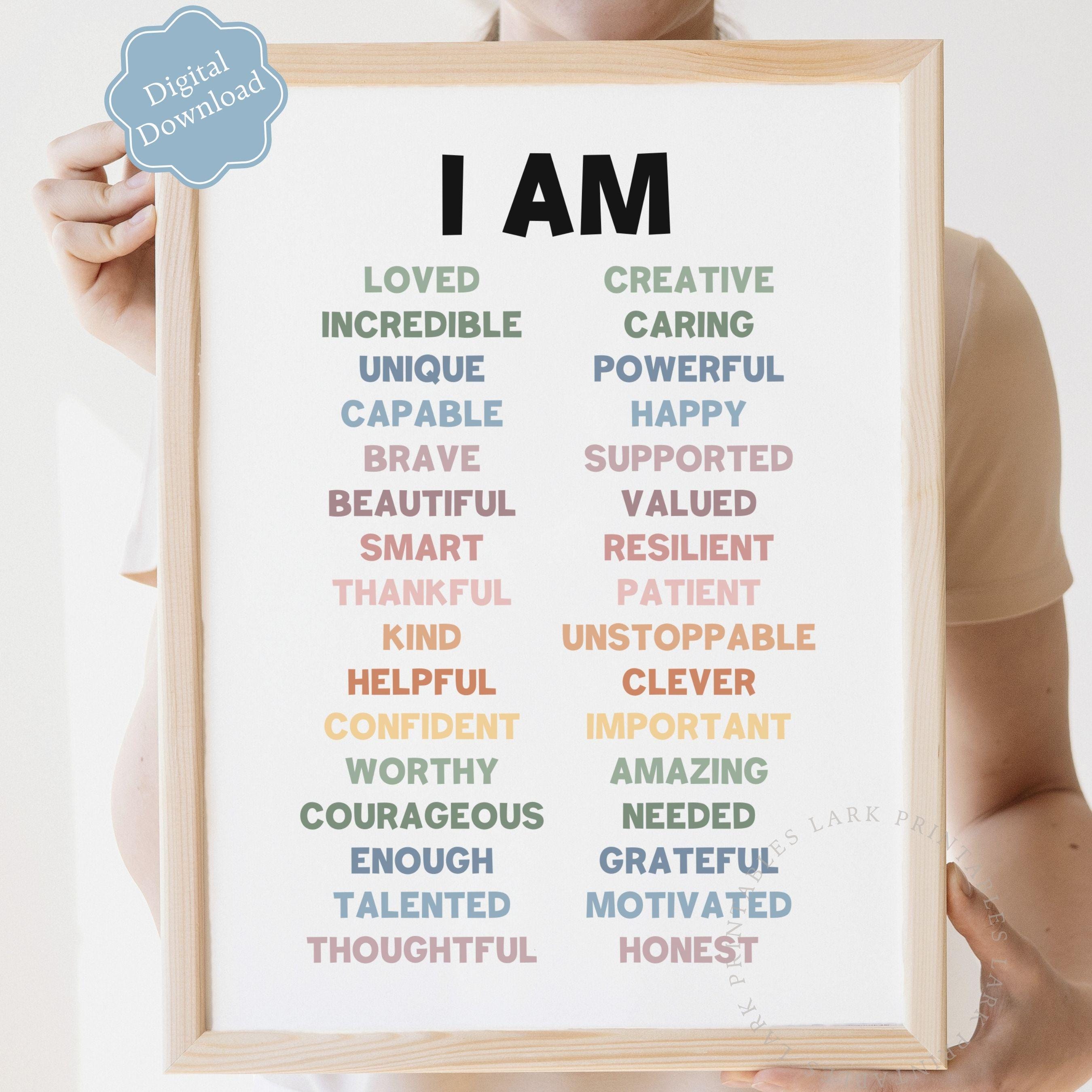 Daily Affirmations Printable Poster, Positive Affirmations, Mental ...