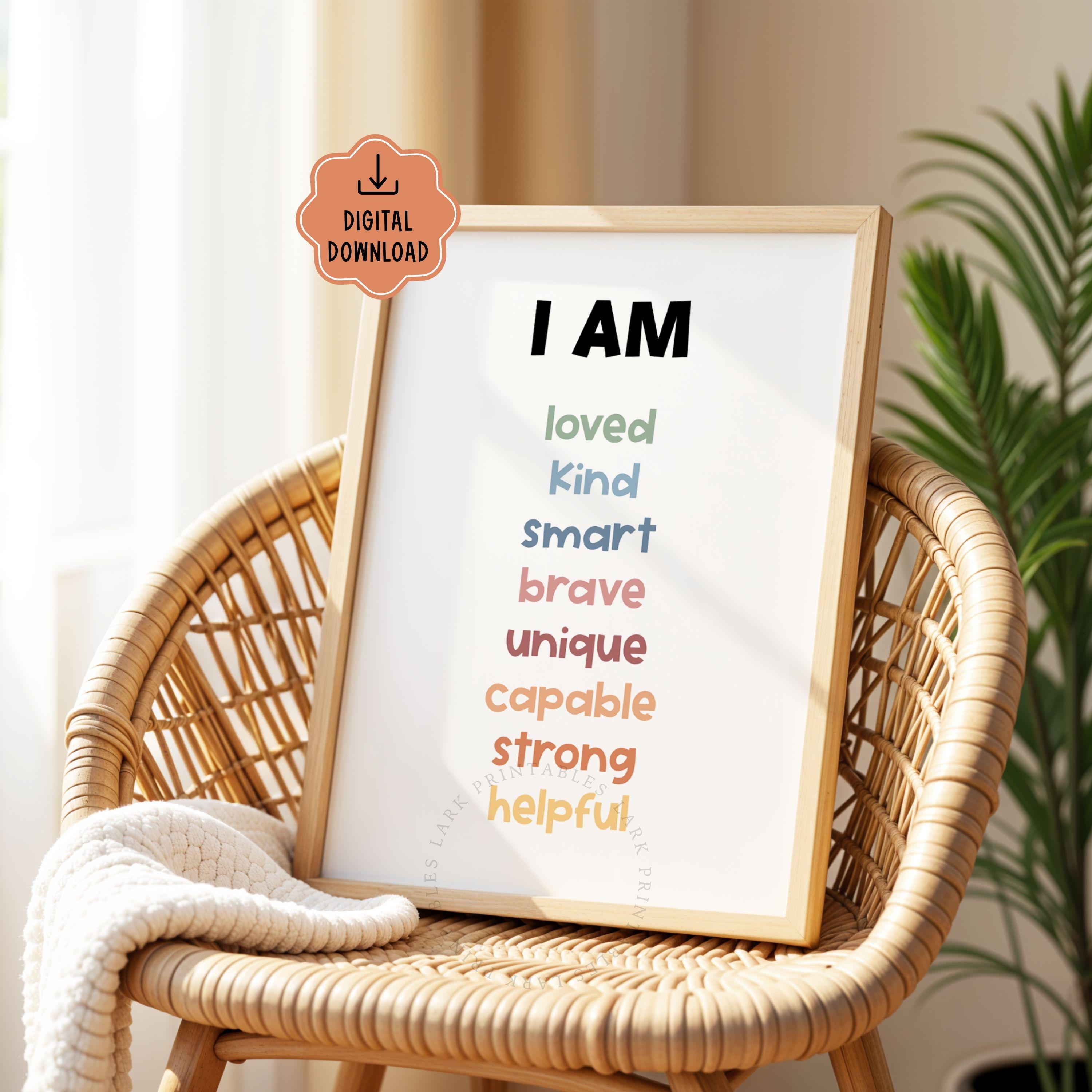 Kids Affirmation Poster, Set of 3 Positive Affirmations Bundle ...