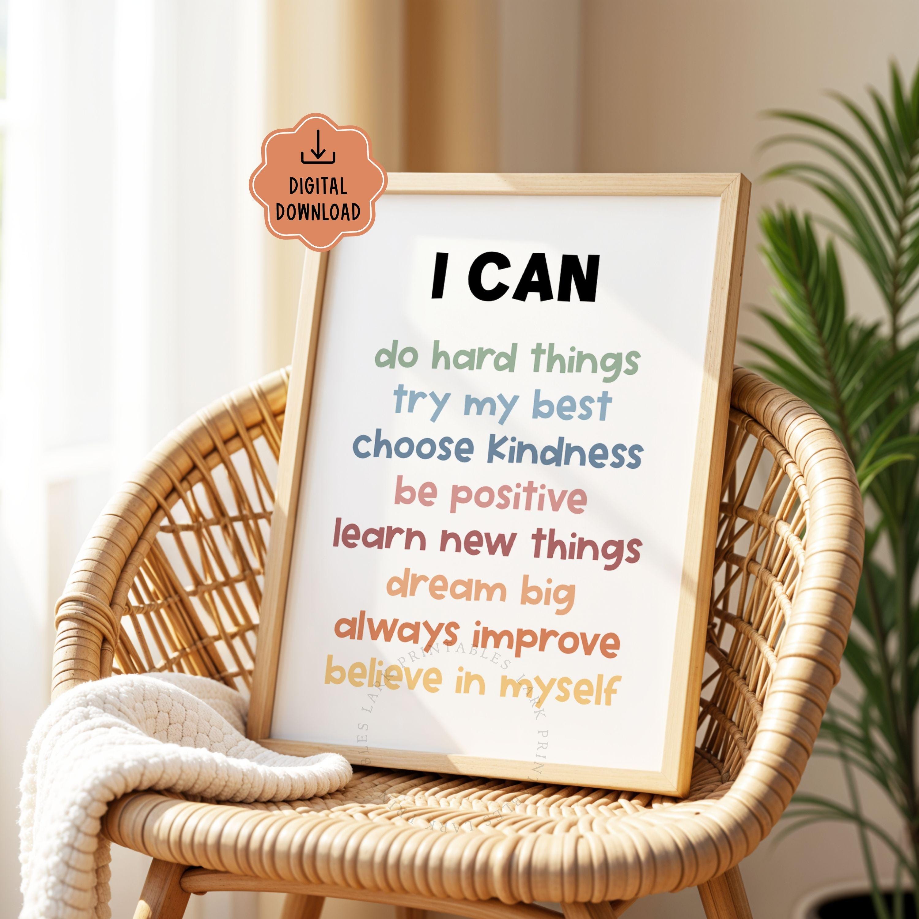 Kids Affirmation Poster, Set of 3 Positive Affirmations Bundle ...